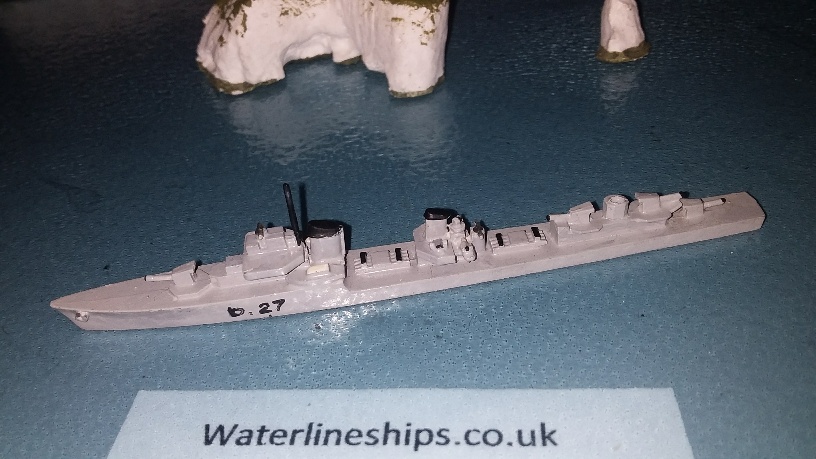 Narvik class German destroyer 1941 single 5.9 guns waterline ship model 1:1200 scale [Comet] - £ ...