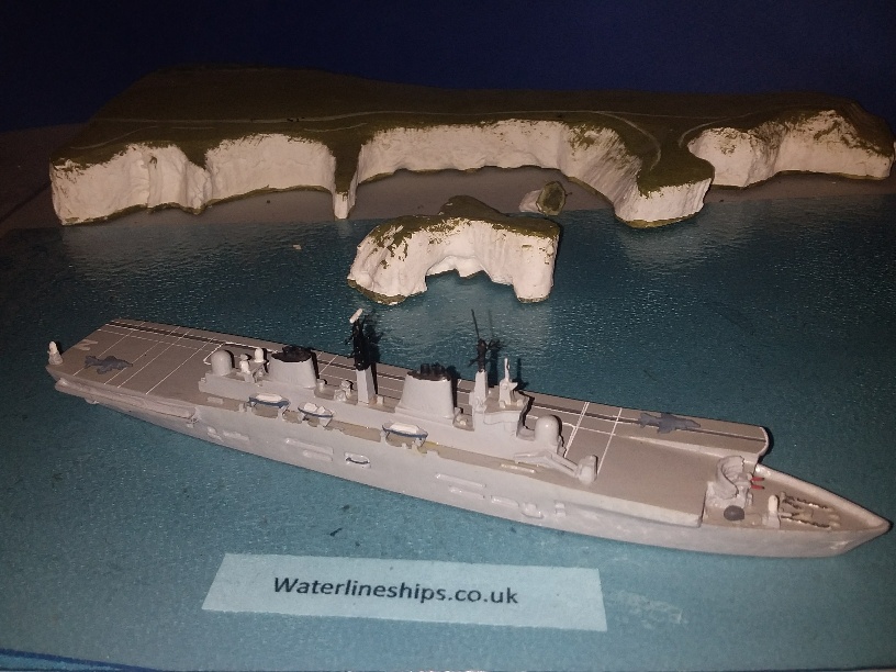HMS Invincible 1980 RN aircraft carrier with added detail 1/1200 scale ...