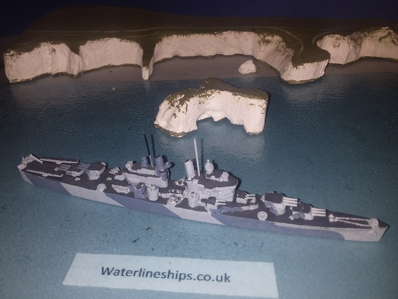 USS Cleveland US light cruiser 1943 camo 1:1250 scale ship model [M53 ...