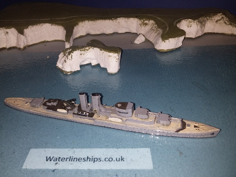 HMS Exeter RN heavy cruiser 1939 mm () waterline ship model 1:1200 ...