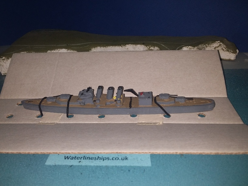 HMS Dorsetshire RN heavy cruiser 1930 mp () waterline ship model 1:1200 ...