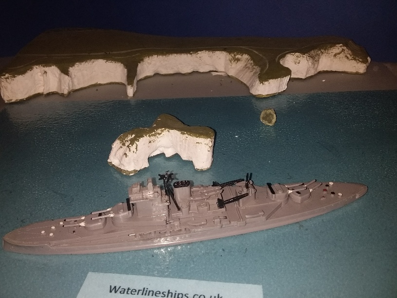 HMS Warspite 1940 RN Battleship lu waterline ship model 1:1200 scale ...