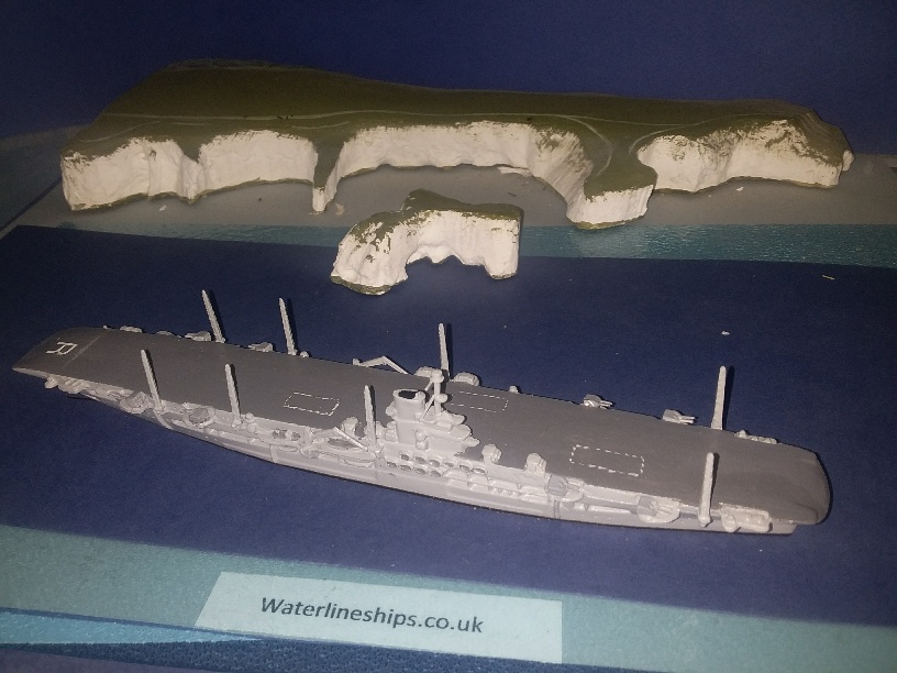HMS Ark Royal 1939 RN aircraft carrier 1:1200 scale waterline ship ...
